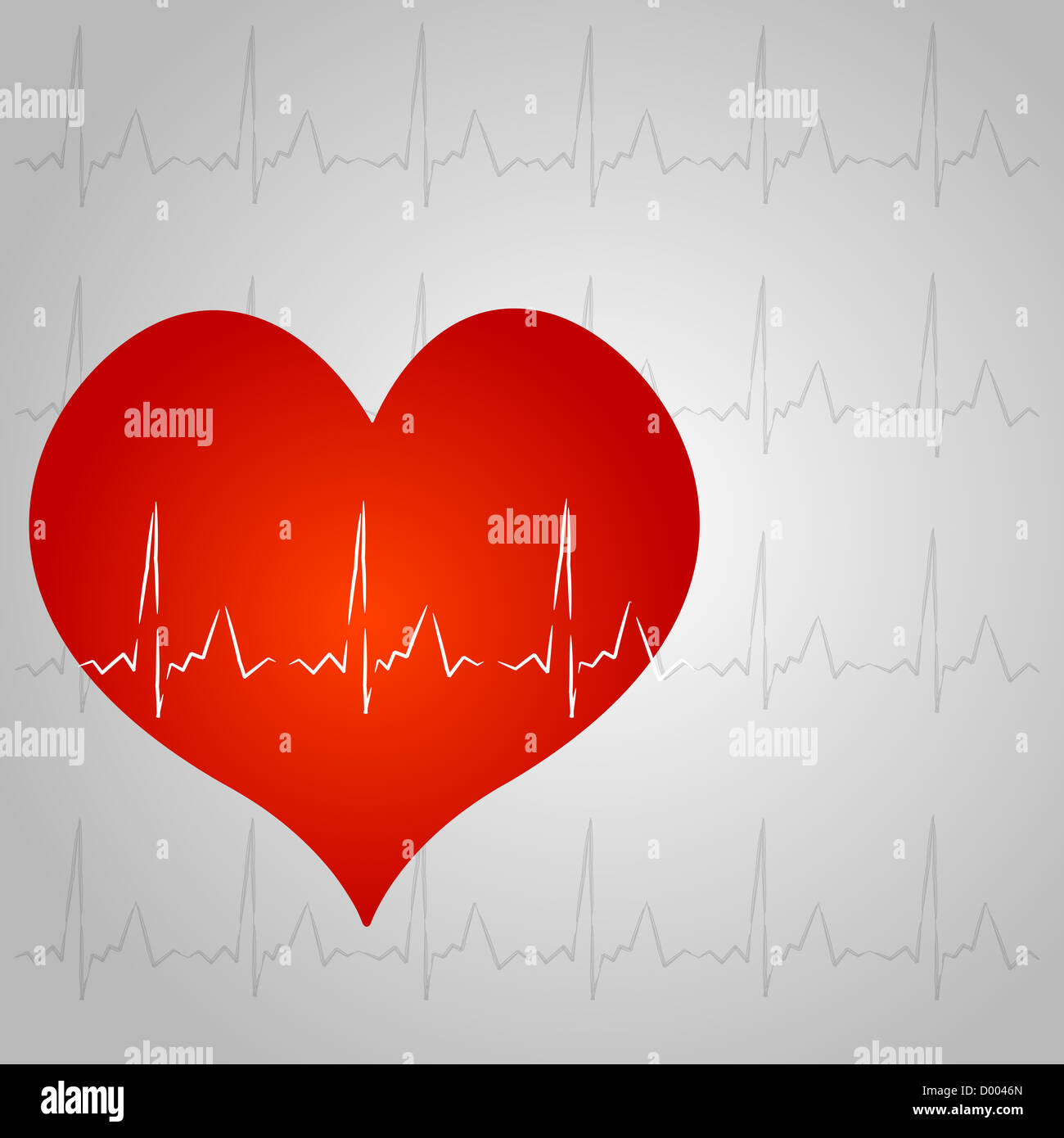 illustration of healthy heart on white background Stock Photo - Alamy