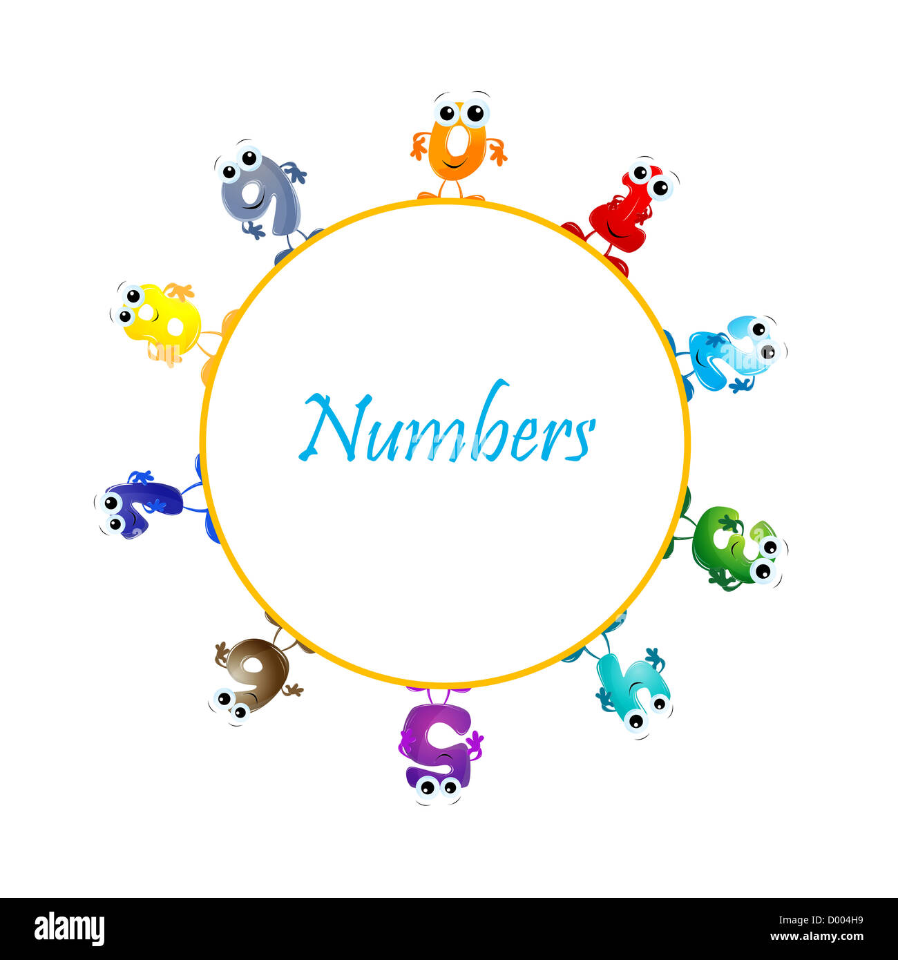 illustration of mathematical numbers on white background Stock Photo ...