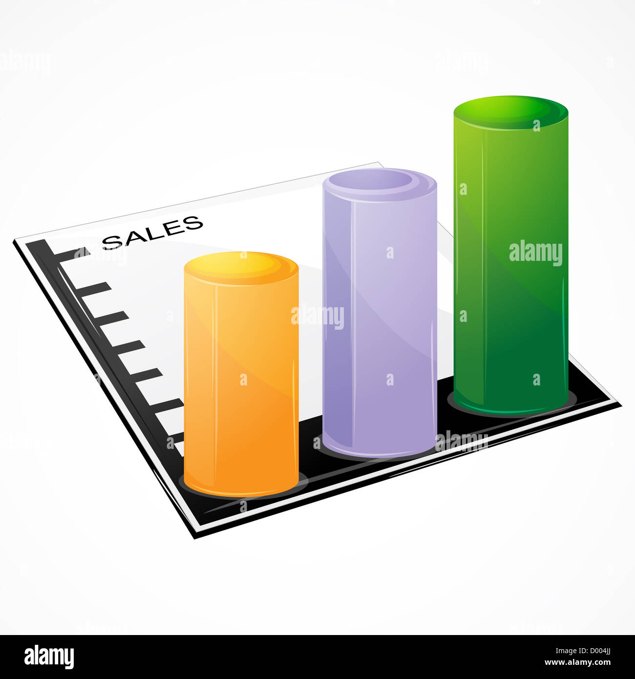 illustration of sale graph on white background Stock Photo - Alamy