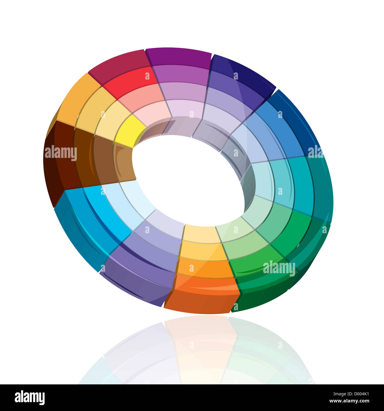 illustration of colorful target board on white background Stock Photo ...