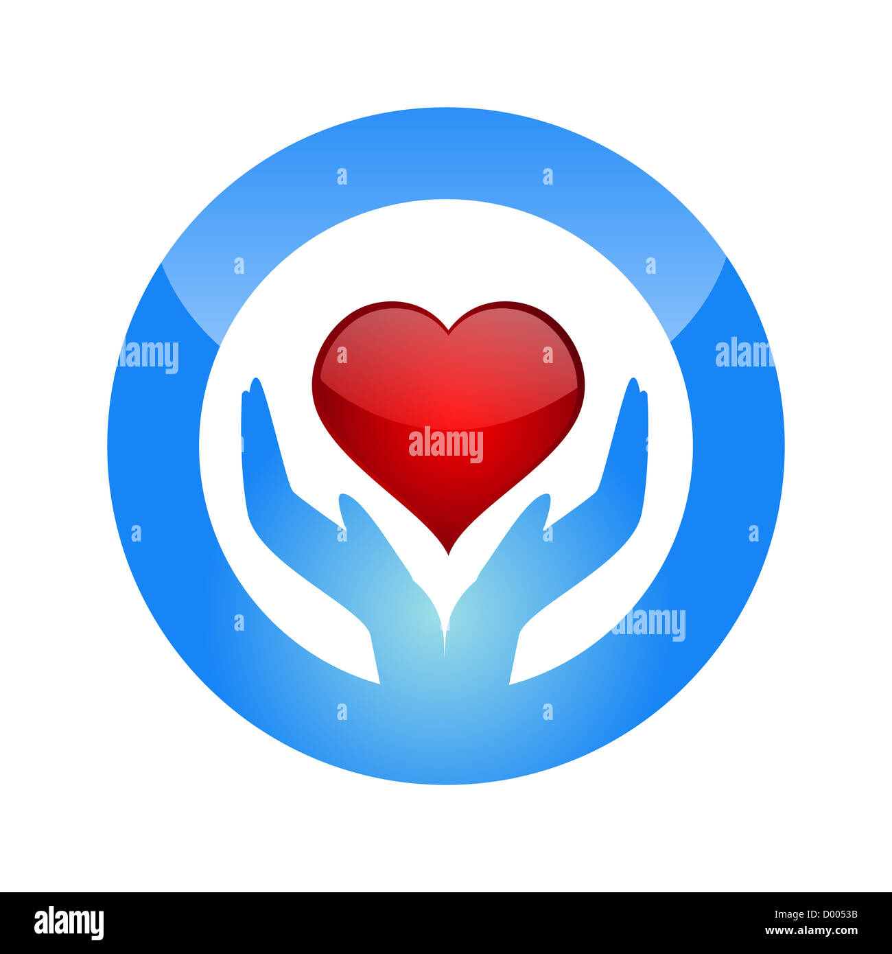 illustration of protect heart on isolated background Stock Photo - Alamy
