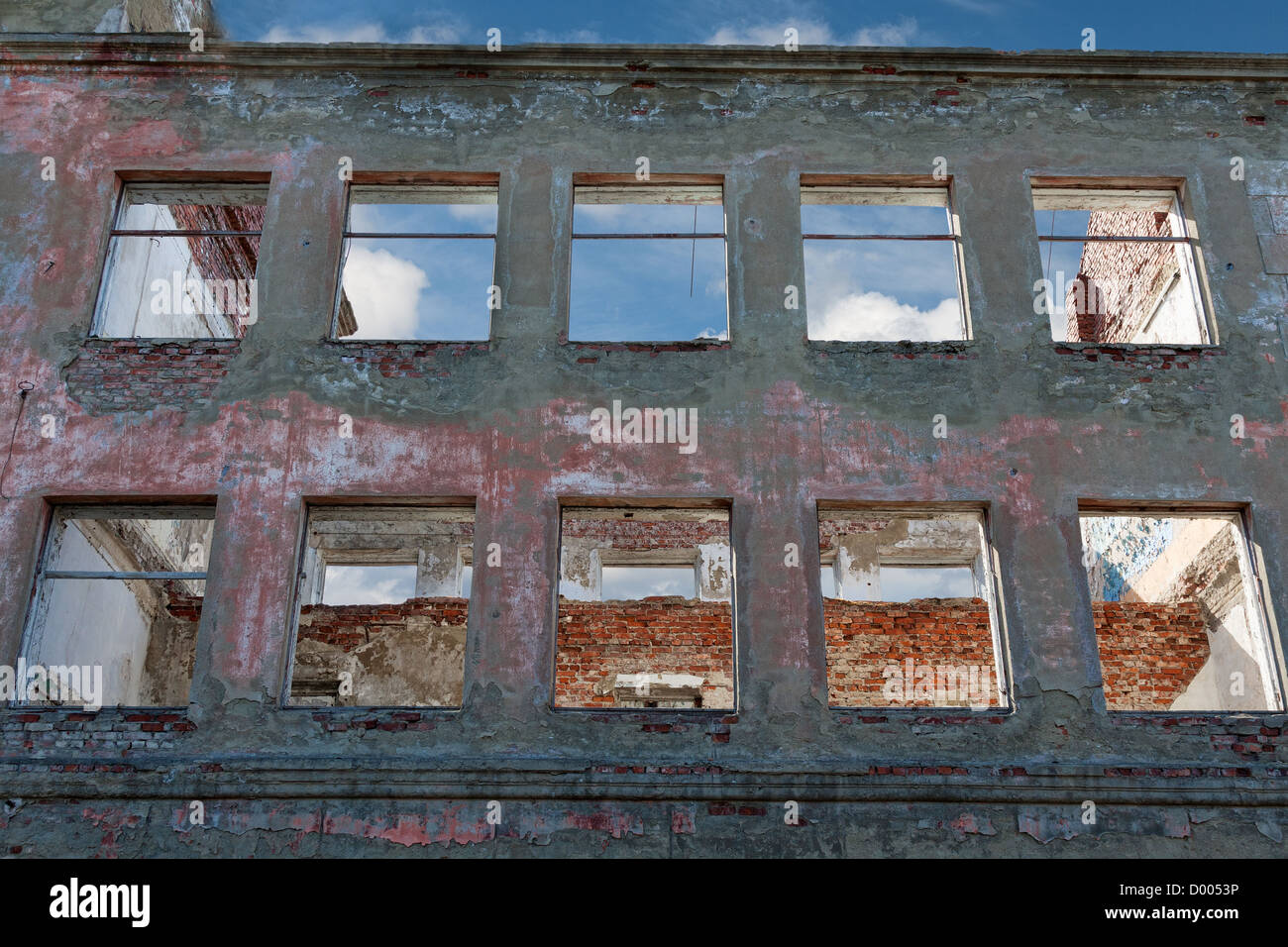 the window of a ruined house in the backlight Stock Photo - Alamy