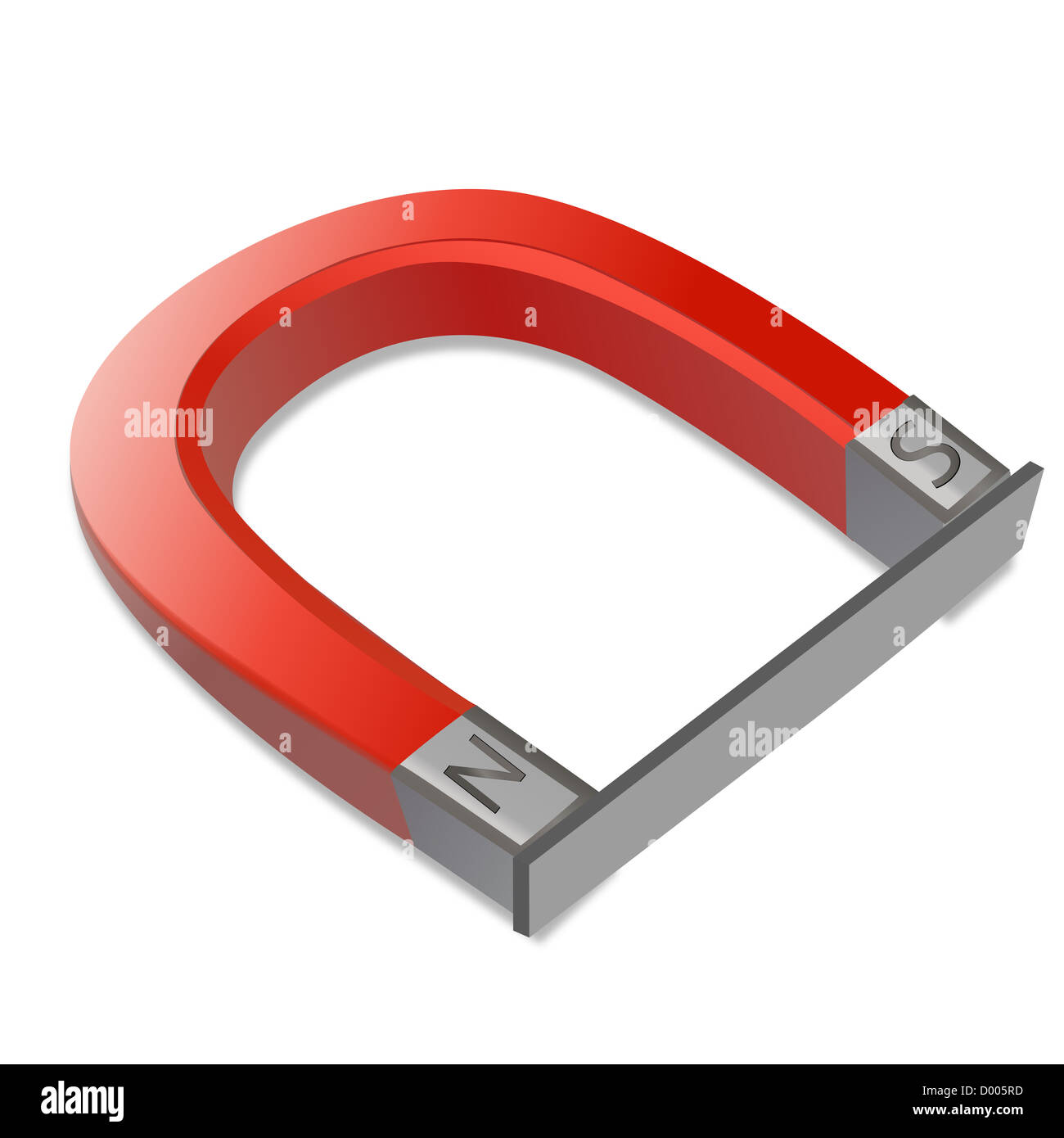 illustration of magnet sign on white background Stock Photo - Alamy