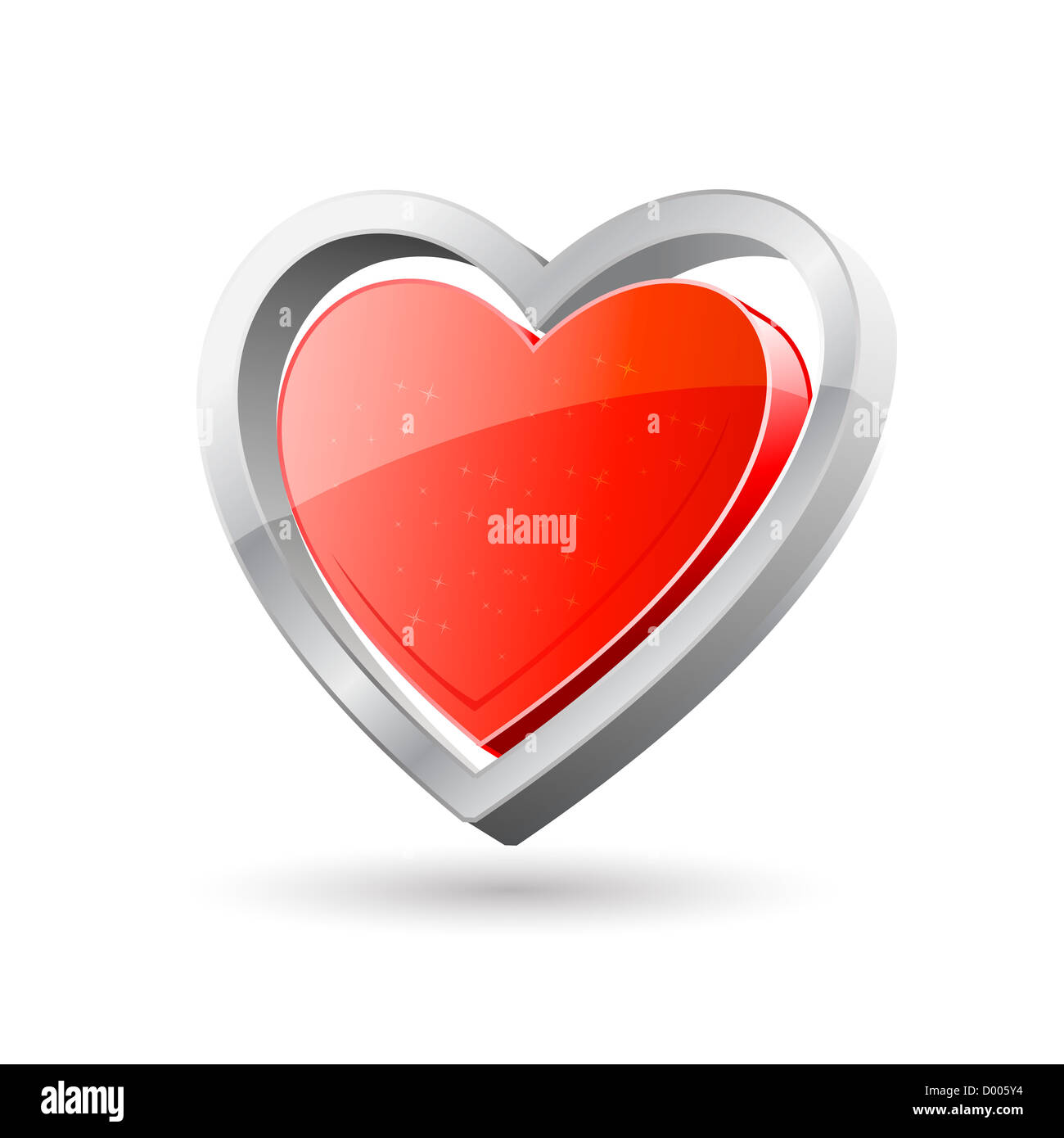 illustration of symbol of love on white background Stock Photo - Alamy