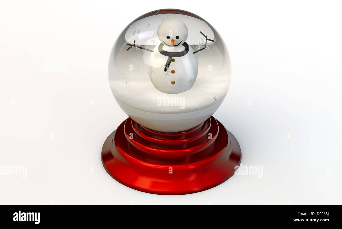 snow man in a ball Stock Photo - Alamy