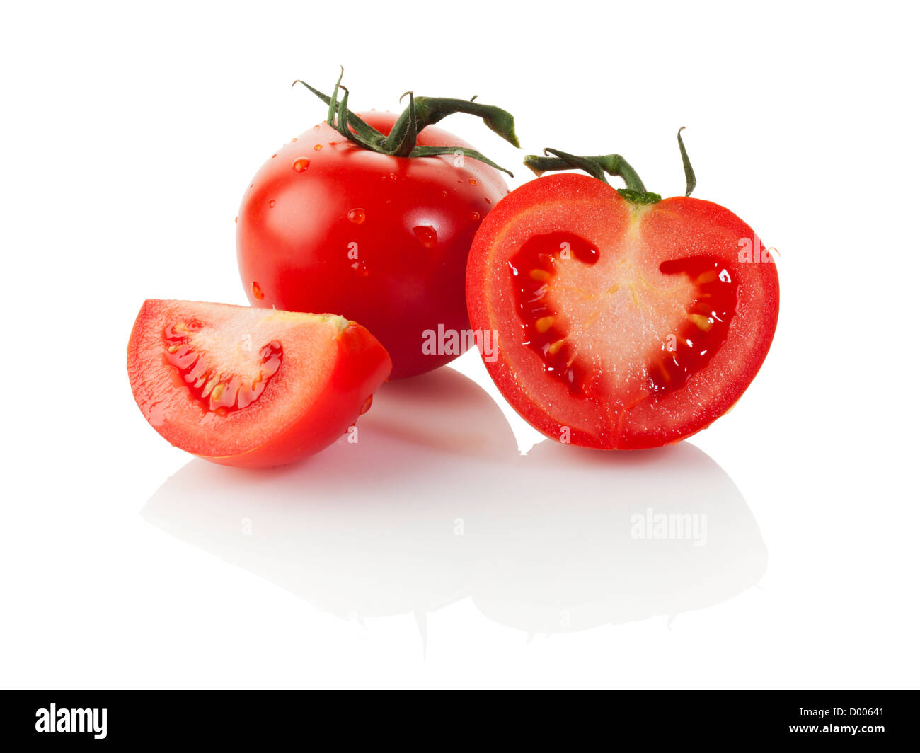 Tomato pieces Cut Out Stock Images & Pictures - Alamy