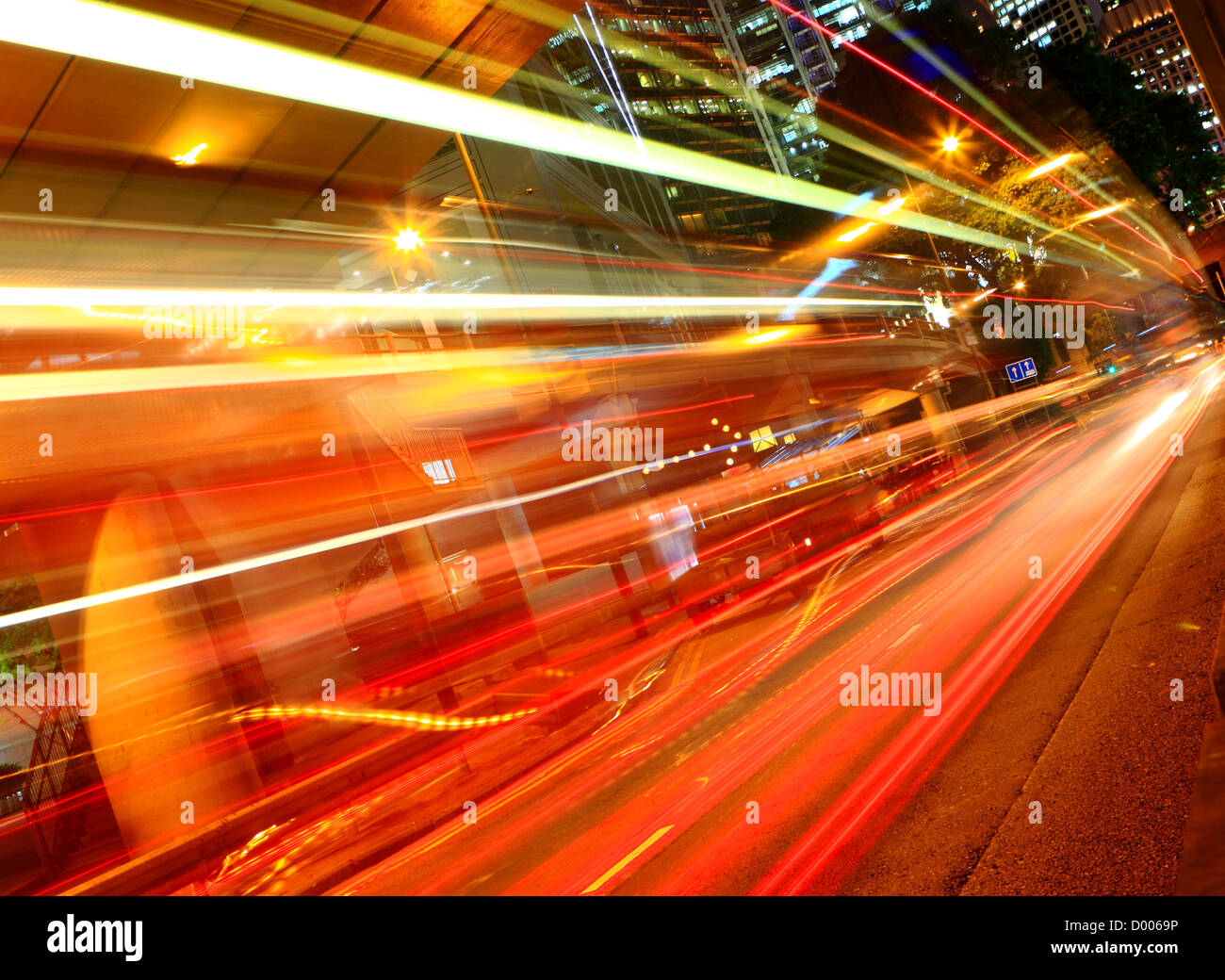 highway light trails Stock Photo - Alamy