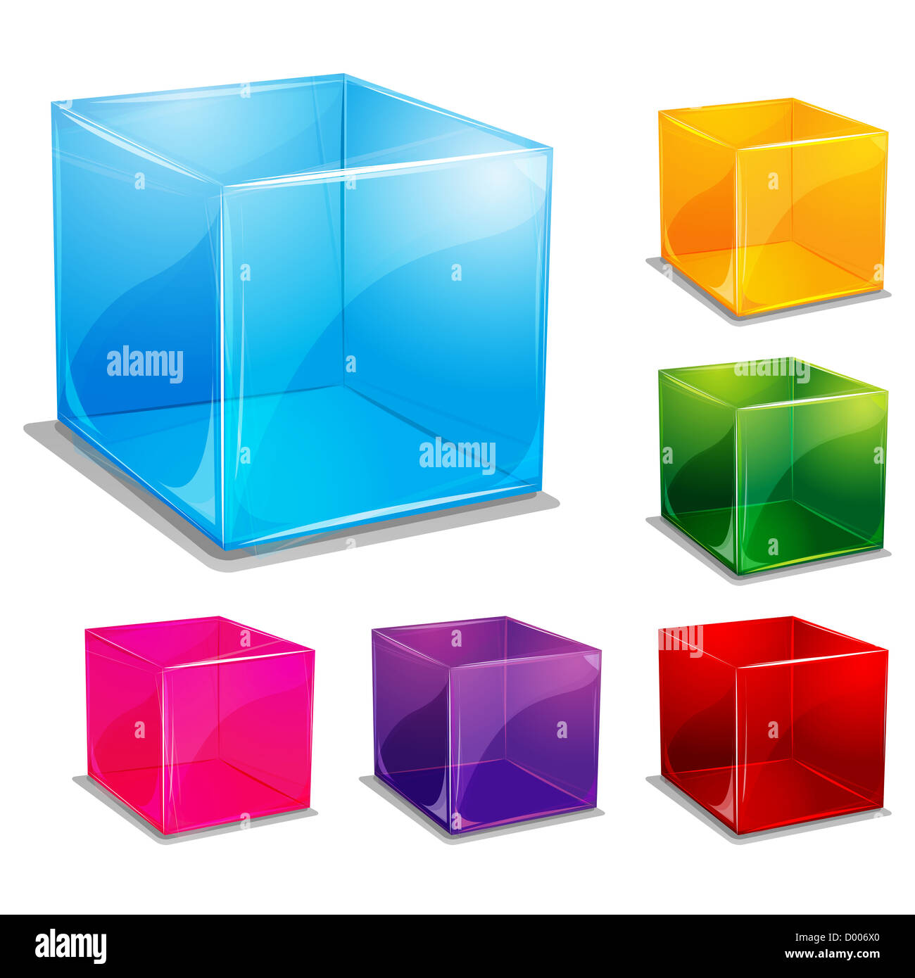 illustration of colorful cubic vector background Stock Photo - Alamy