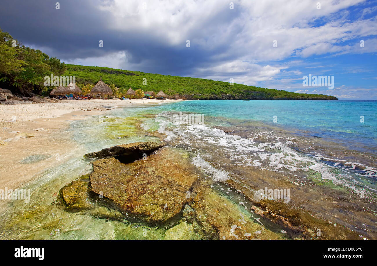 Beautiful landscape on the caribbean island, Curacao Stock Photo - Alamy