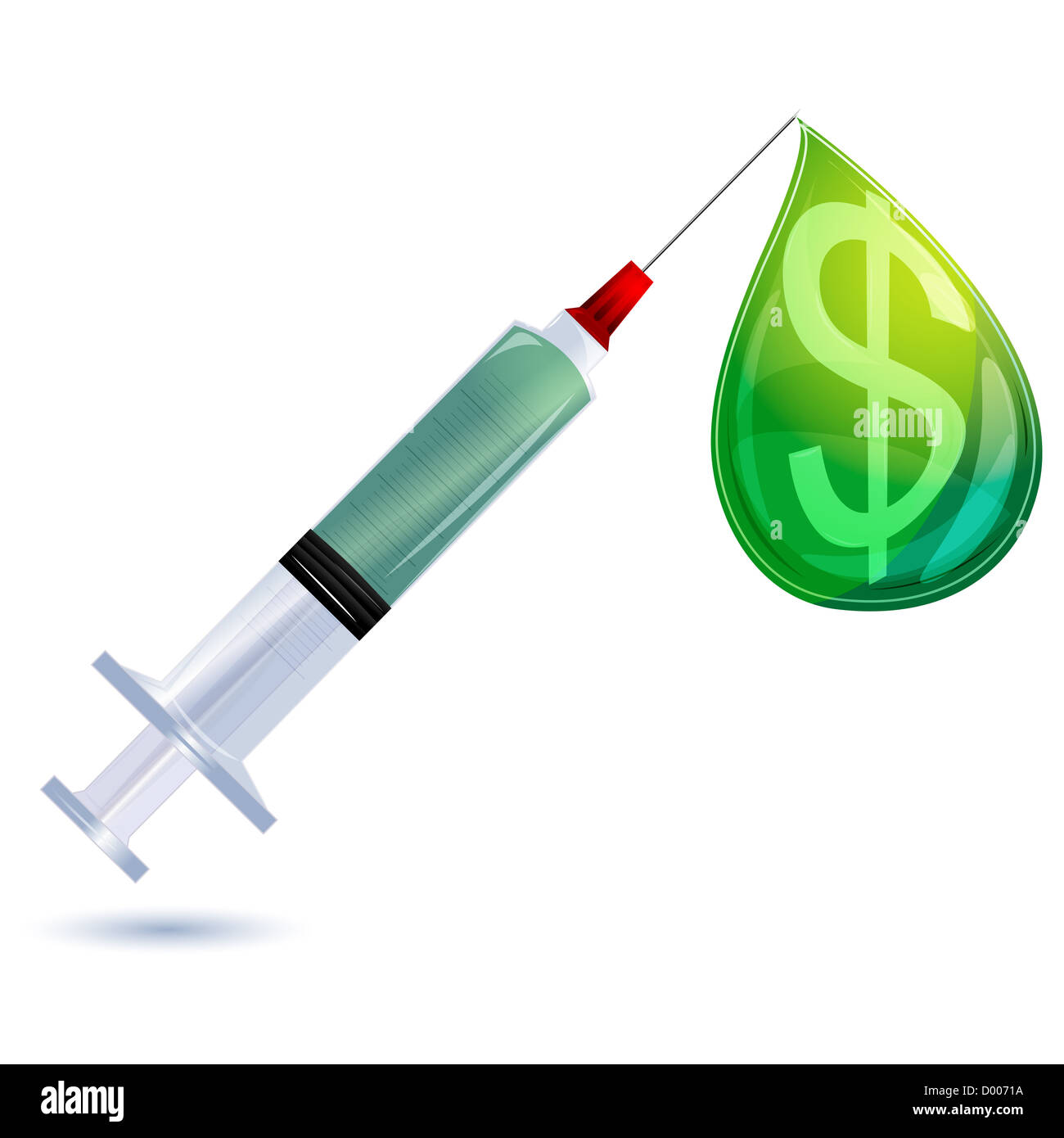 illustration of medical injection on white background Stock Photo - Alamy