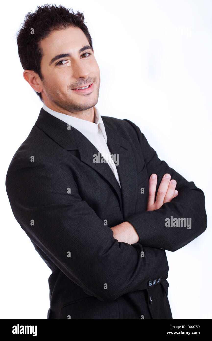 Handsome man looks smart,indoor studio Stock Photo - Alamy