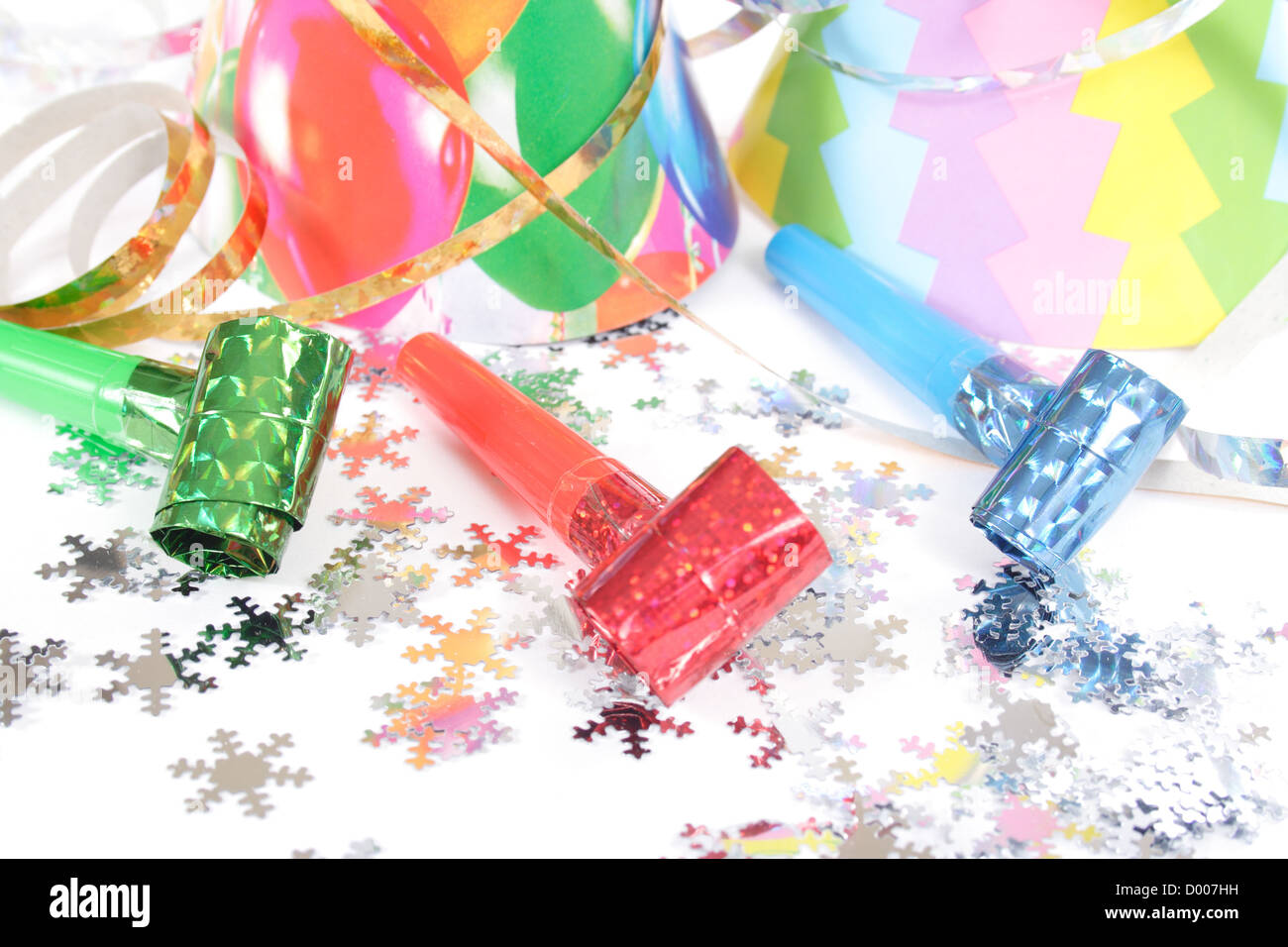 party items. photo on the white background Stock Photo - Alamy