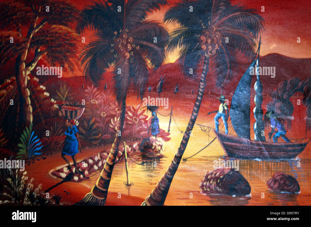 Dominican Republic Painting By Local Artist Stock Photo - Alamy