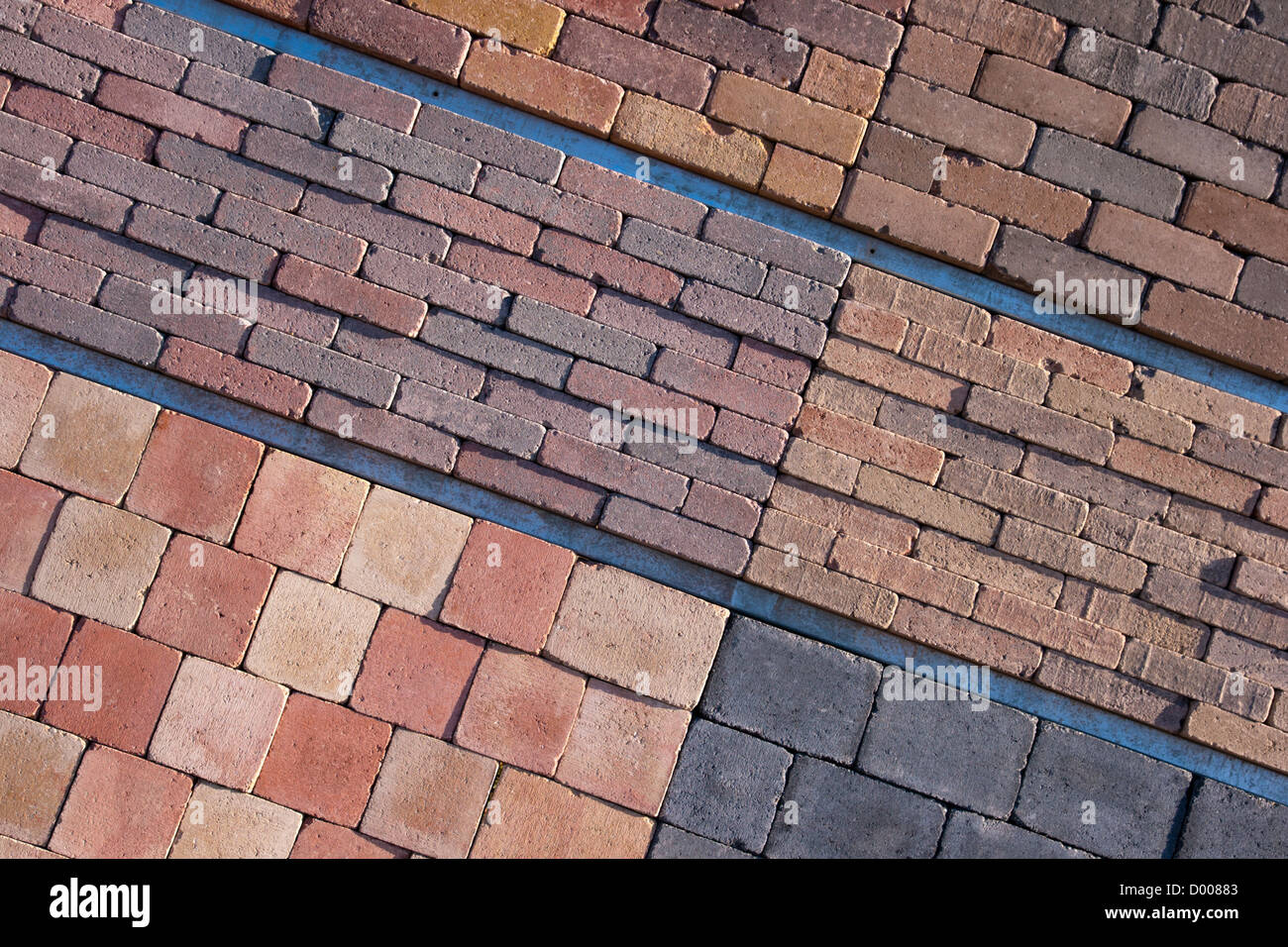 Garden paving blocks selling display Stock Photo - Alamy