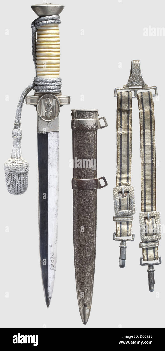 A deluxe dagger with ivory grip for leaders,Nickeled blade without ...