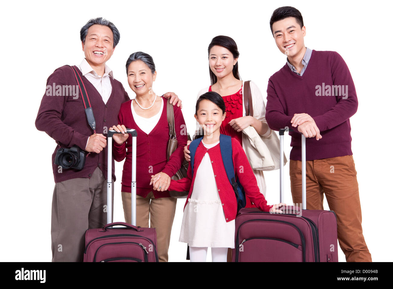 Joyful family going for a vacation Stock Photo - Alamy
