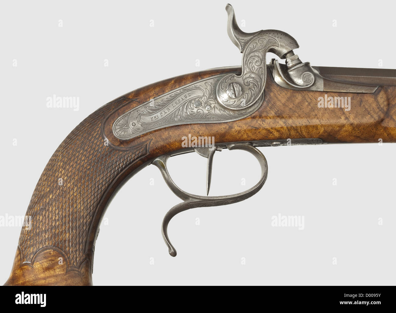 A pair of percussion pistols,circa 1860. Heavy,rifled,octagonal,browned ...