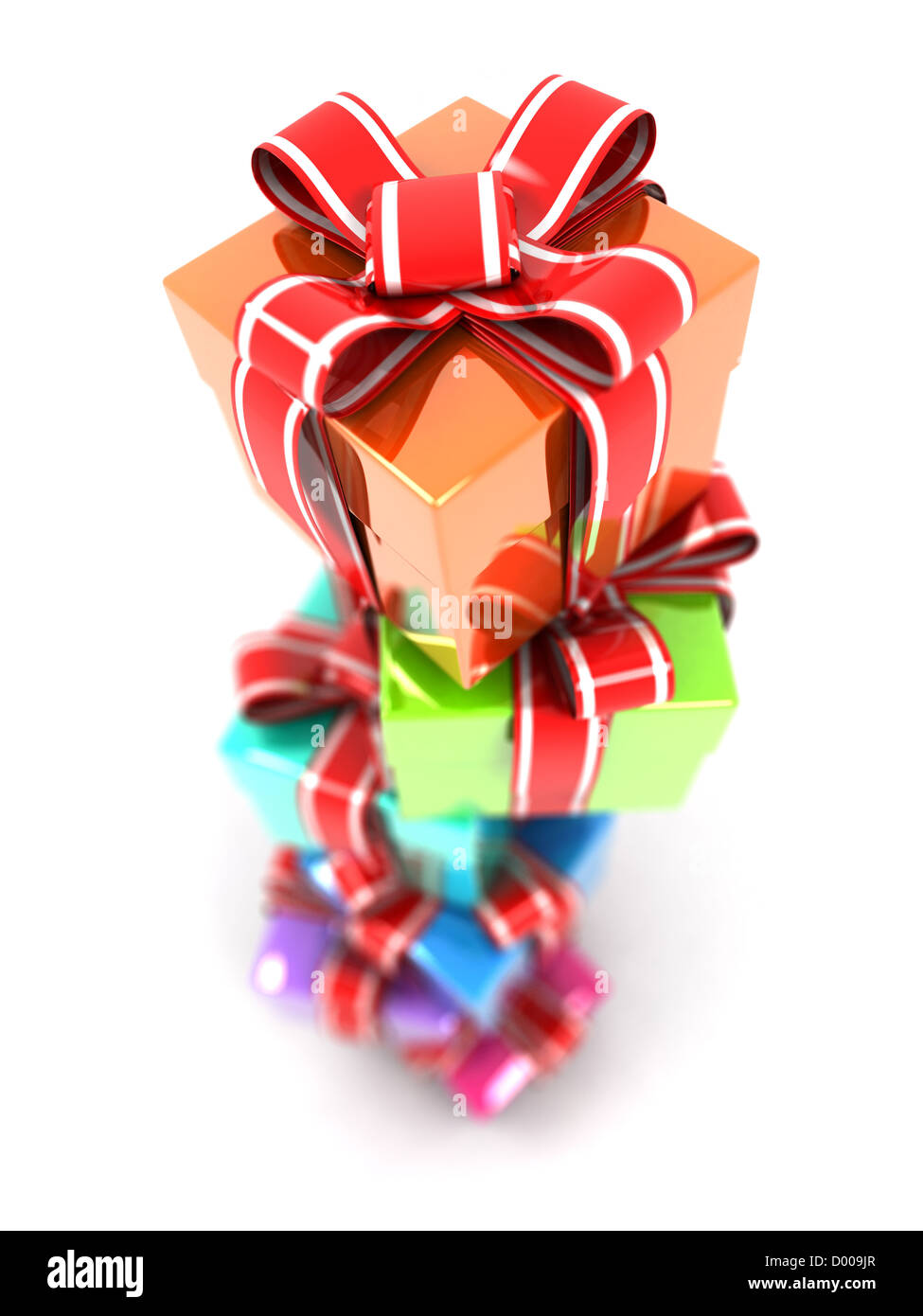 Column of gifts (done in 3d Stock Photo - Alamy