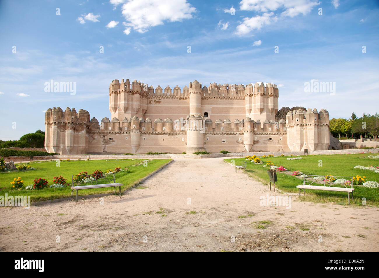 public free access big castle at coca city in spain Stock Photo - Alamy