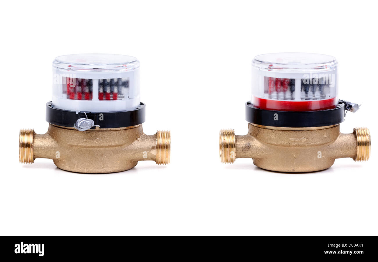 Water meters isolated on Cut Out Stock Images & Pictures - Alamy