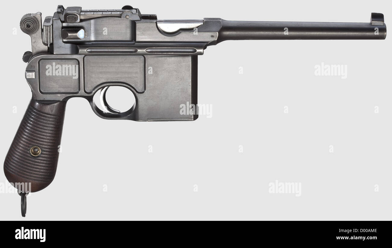 A Mauser C 96 in cal.9 mm Export,with detachable stock,circa 1912,cal.9 ...