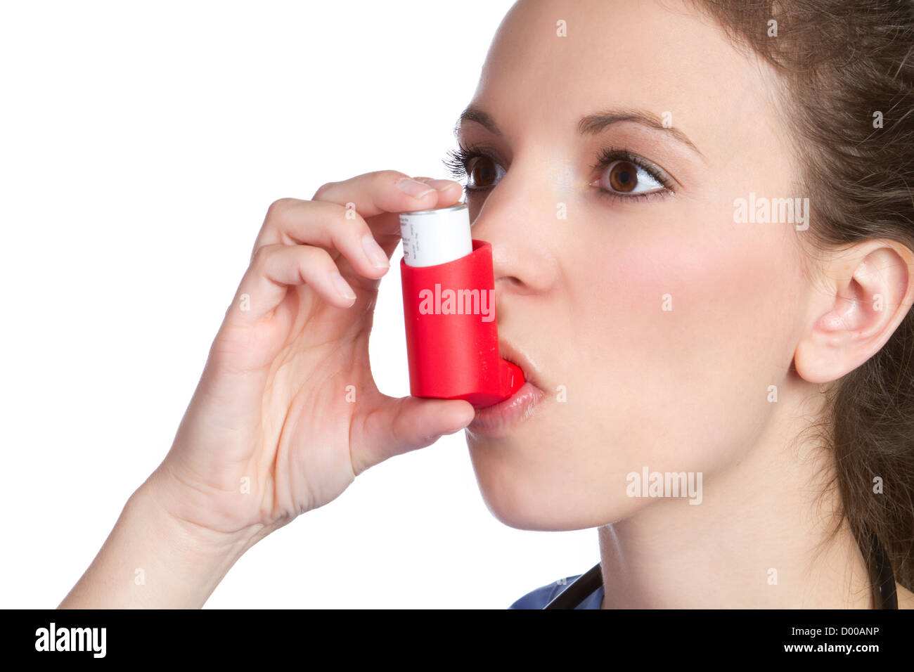 Girl inhaler red hi-res stock photography and images - Alamy