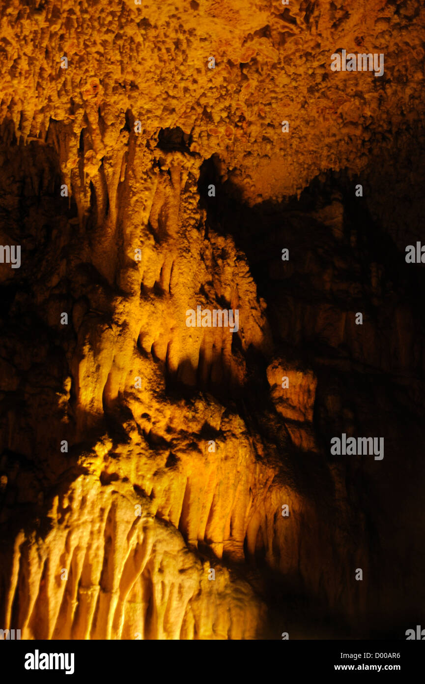 Biserujka cave, Krk island, stalactites,stalagmites, Croatia Stock ...