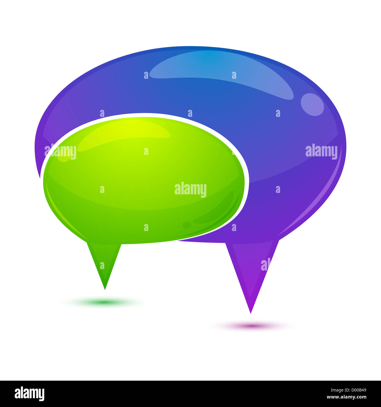 illustration of dialogue bubble on white background Stock Photo - Alamy
