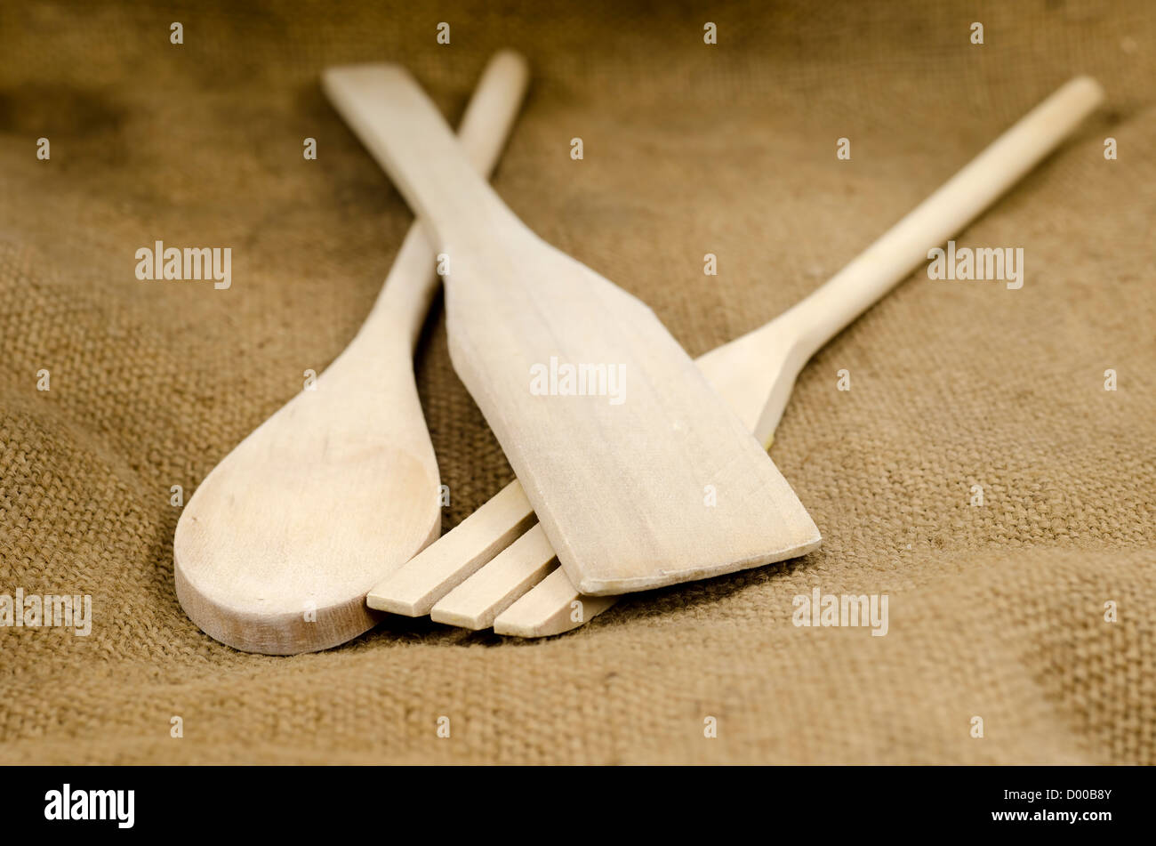 a set of wooden kitchen accessories Stock Photo - Alamy