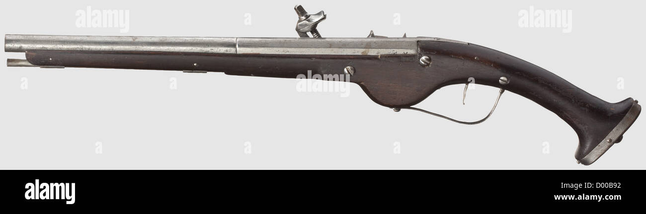 A wheellock pistol,Northern German/Flemish,circa 1650. Two-stage barrel ...