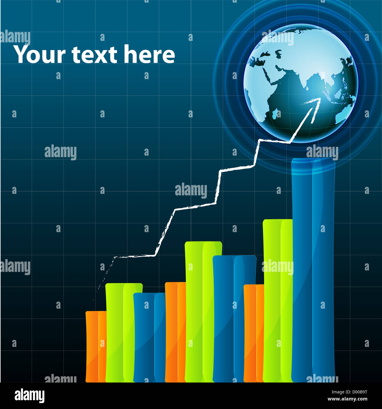 Globe and bar graph hi-res stock photography and images - Alamy
