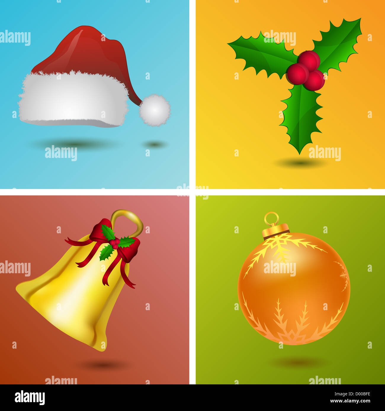 illustration of christmas signs Stock Photo - Alamy