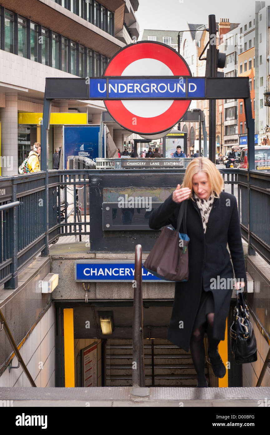 London Holborn Chancery Lane Underground tube metro subway Tfl station ...
