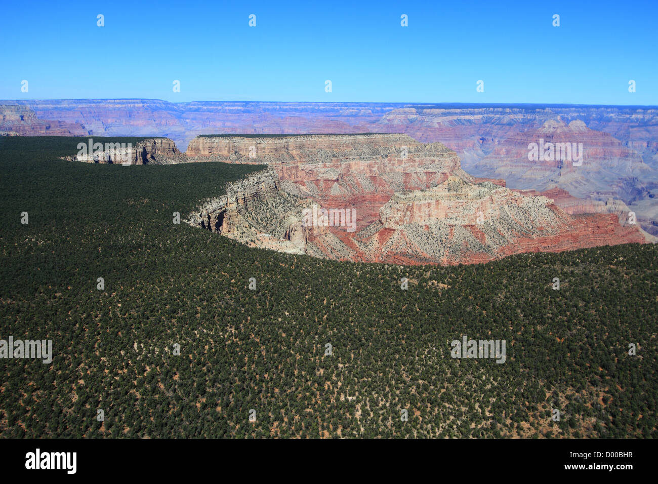 An aerial view of Grand Canyon in Arizona, USA. The Colorado River has ...