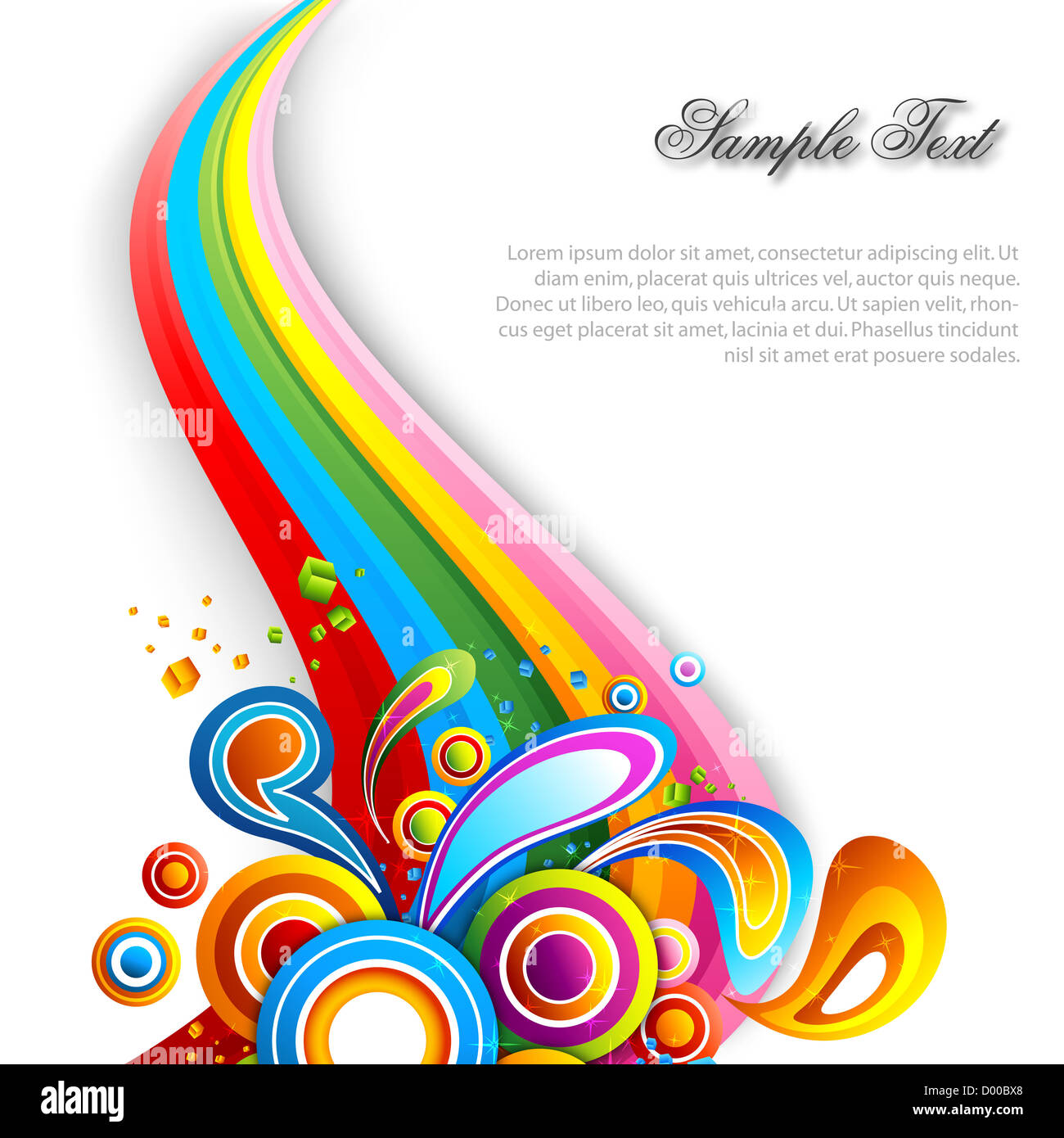 illustration of abstract vector background with colorful swirls Stock ...