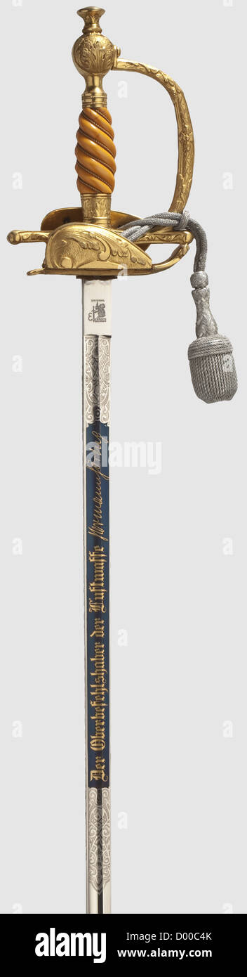 A Luftwaffe General Officer's 2nd model 1937 small-sword,Maker Eickhorn ...