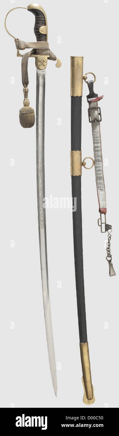 A sabre for mining service officials,with portepee and hanger,Maker ...