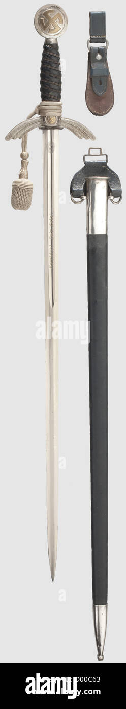 A presentation model 1934 Luftwaffe sword with hanger,Maker marked Paul ...