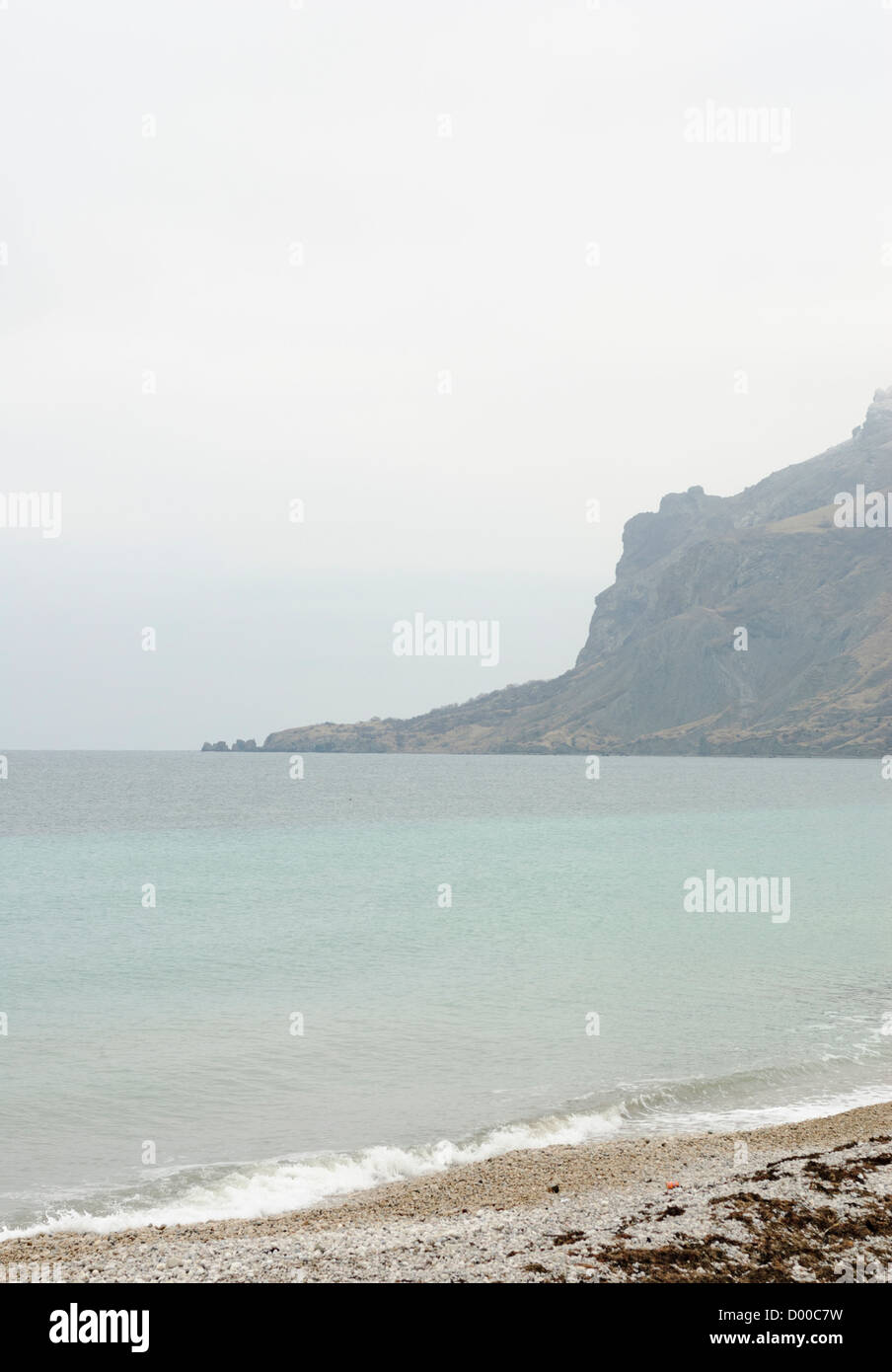 seaside winter landscape crimea ukraine black sea Stock Photo - Alamy
