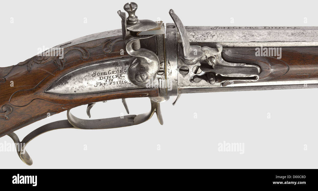A Bavarian wender flintlock rifle/shotgun combination,Johann Georg ...