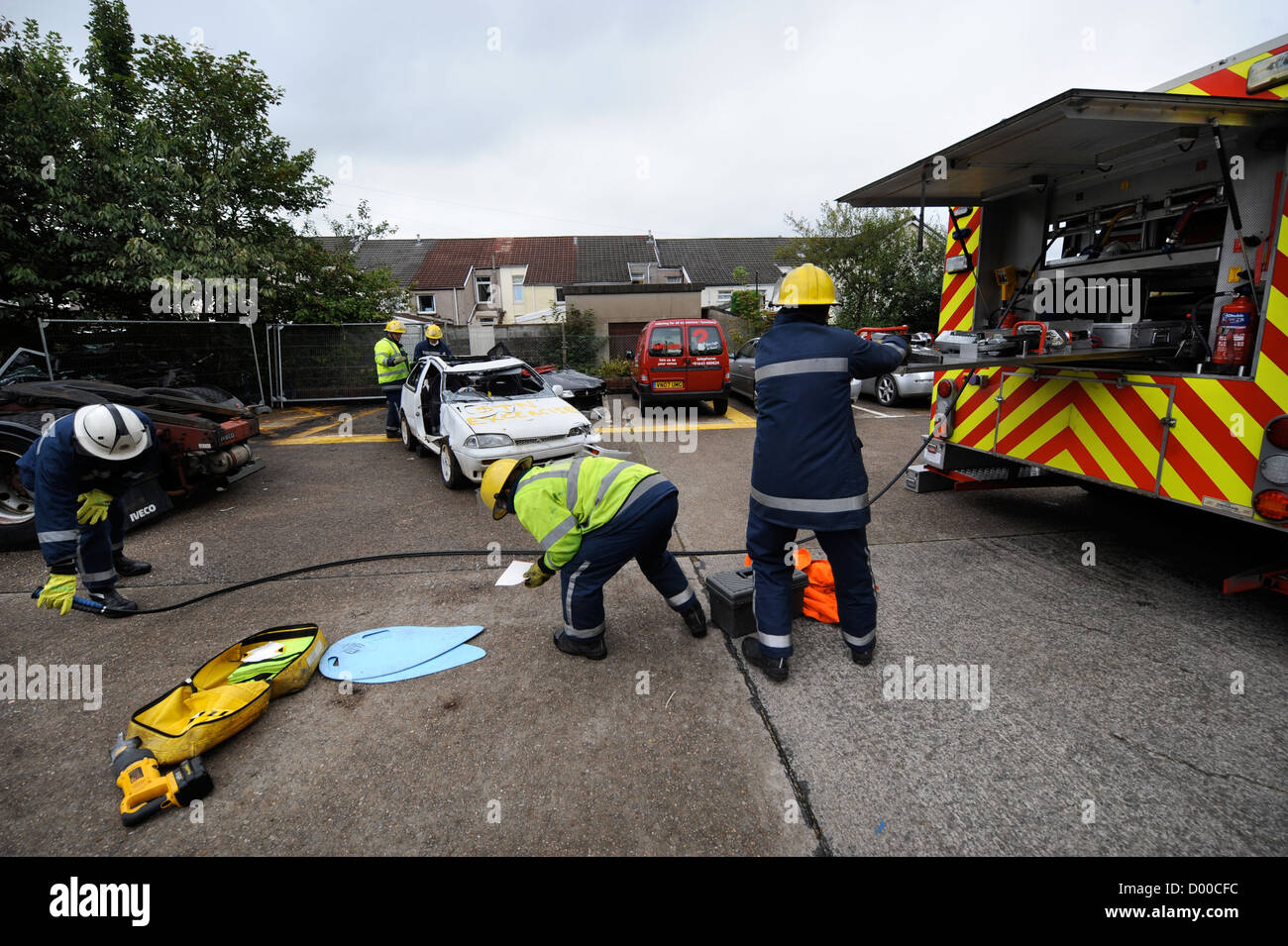 Fireman of white watch at Pontypridd Fire Station in S Wales have a ...