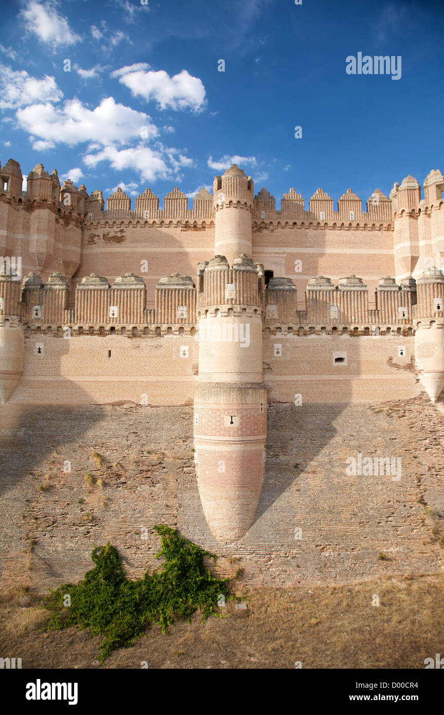public free access big castle at coca city in spain Stock Photo - Alamy