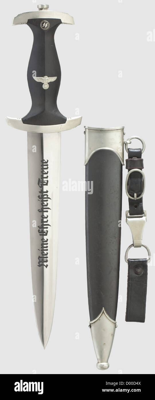 A model 1933 SS service dagger with leather hanger,Maker Böker,Solingen ...