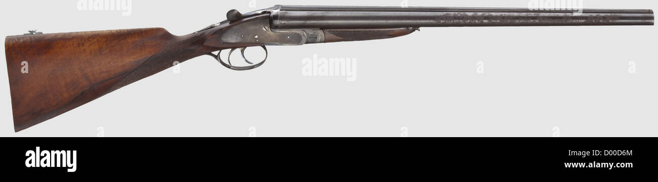 A miniature side-by-side shotgun,German,mid 20th century. Blued barrels ...