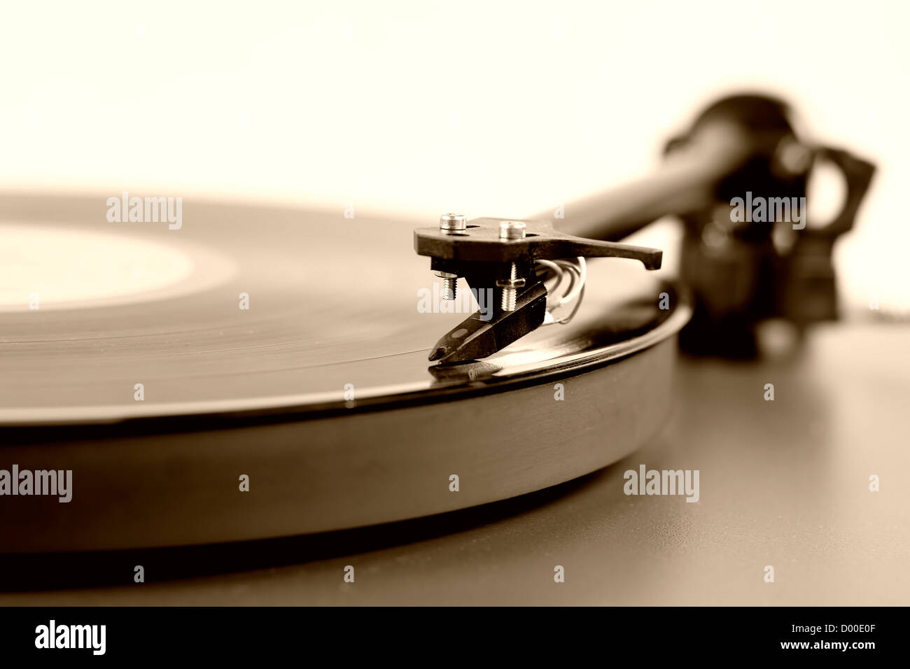 A record on a turntable Stock Photo - Alamy