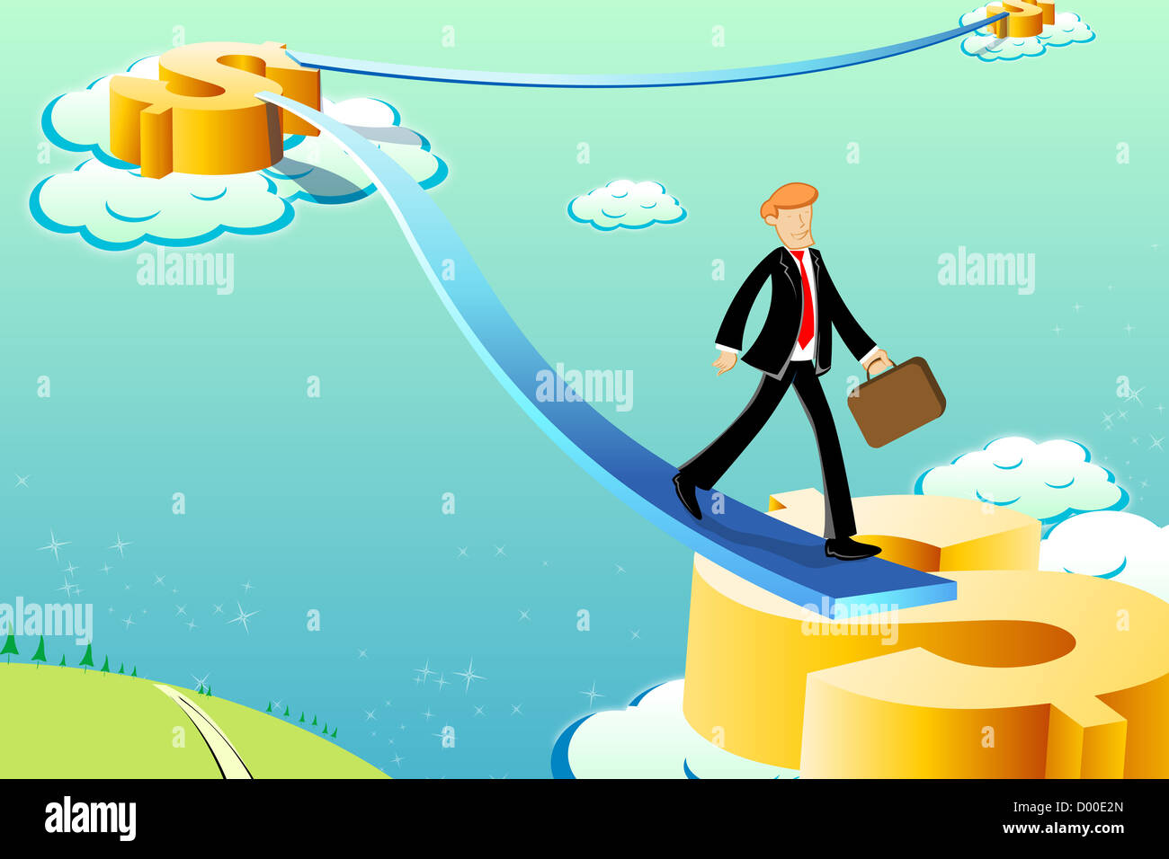 illustration of business man on dollar way Stock Photo - Alamy illustration of business man on dollar way Stock Photo - Alamy