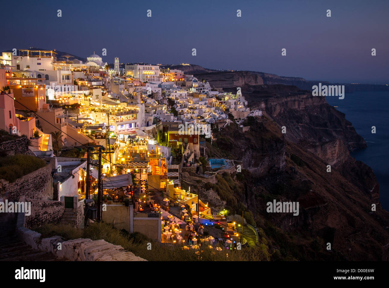 Santorini night hi-res stock photography and images - Alamy
