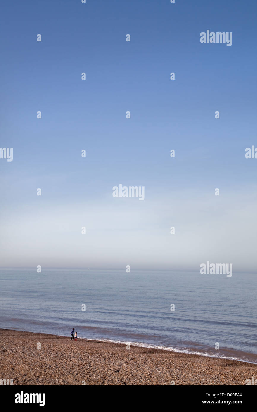 Wide open spaces, sun, sea and sand, on North Norfolk coast Stock Photo ...
