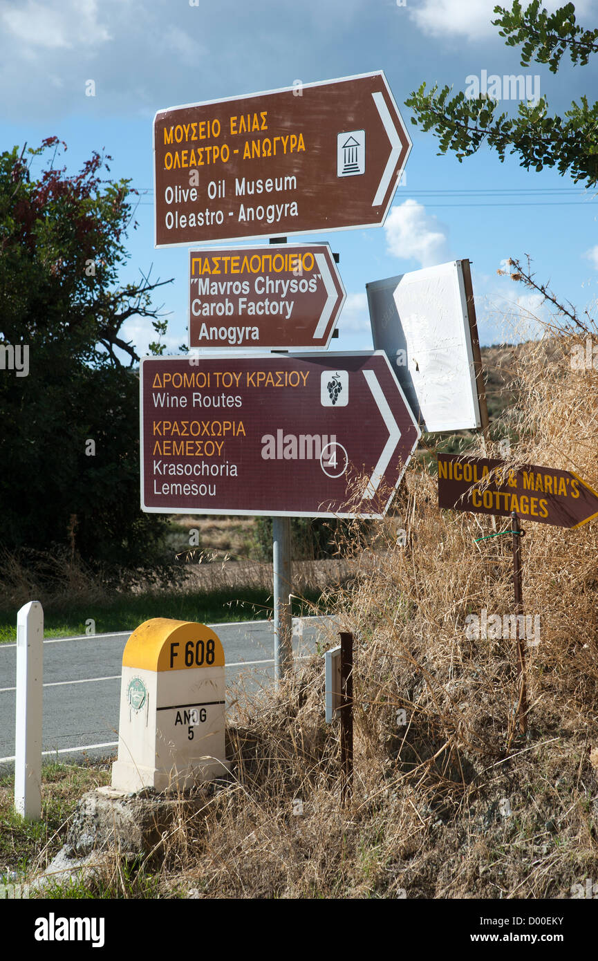 Cypriot road signs hi-res stock photography and images - Alamy