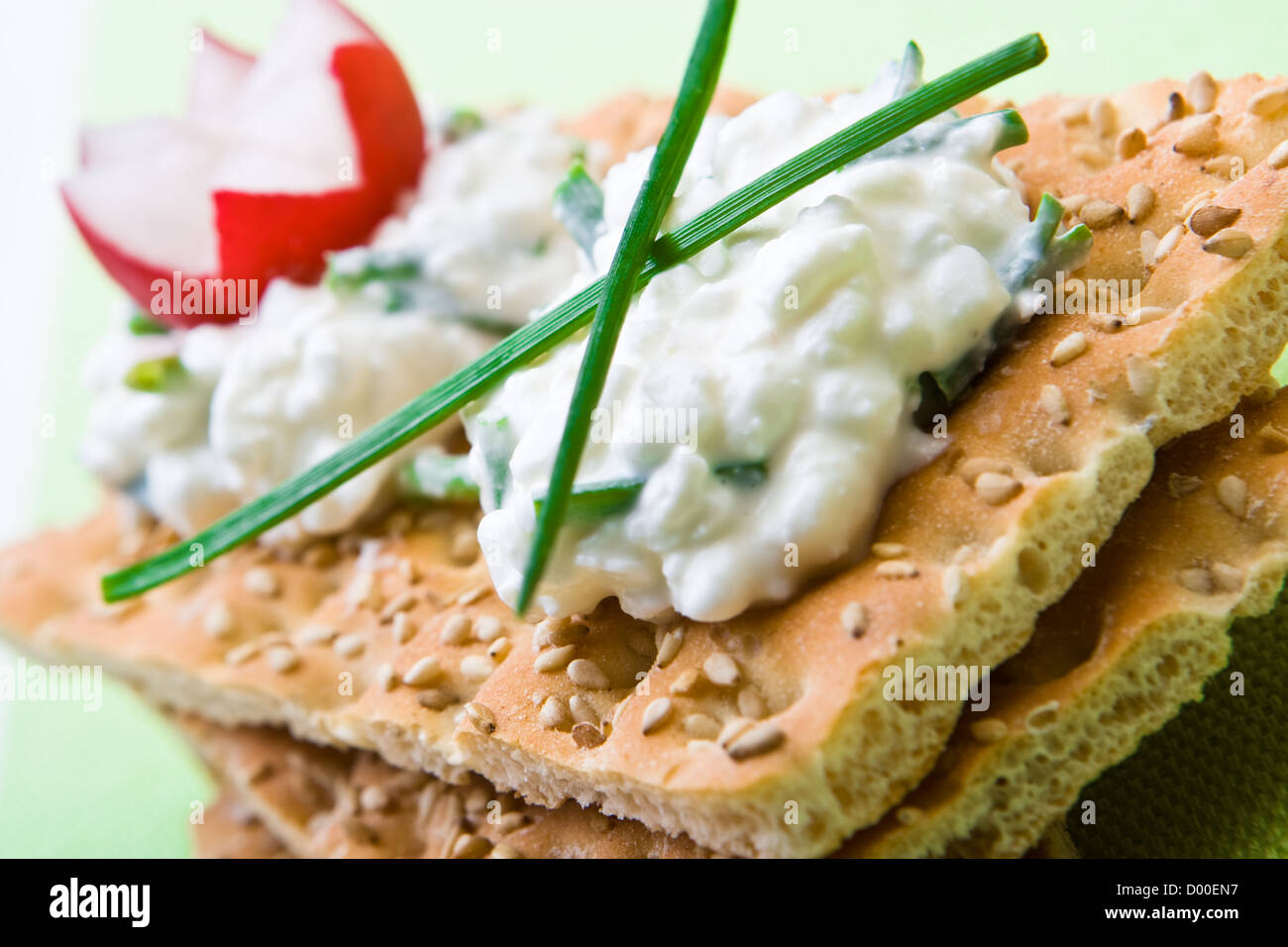 Delicious crispbreads cottage cheese hi-res stock photography and ...